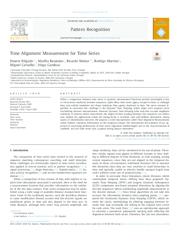 (PDF) Time Alignment Measurement for Time Series