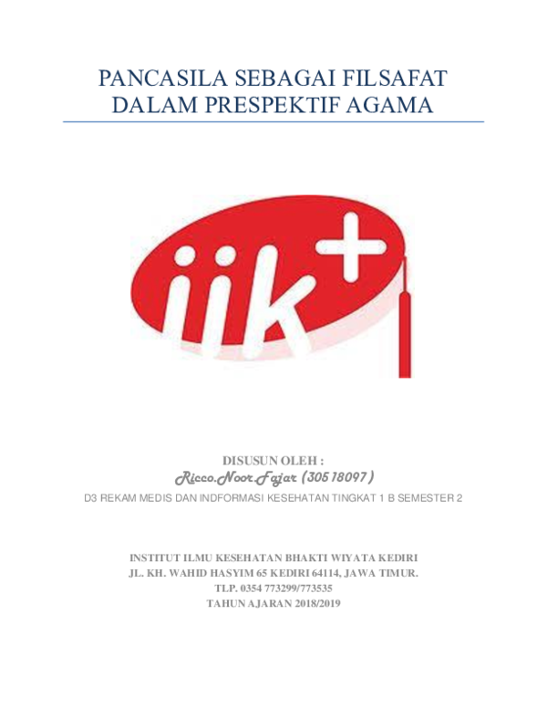 (DOC) PANCASILA SEBAGAI FILSAFAT DALAM PRESPEKTIF AGAMA (DOC) PANCASILA SEBAGAI FILSAFAT DALAM PRESPEKTIF AGAMA