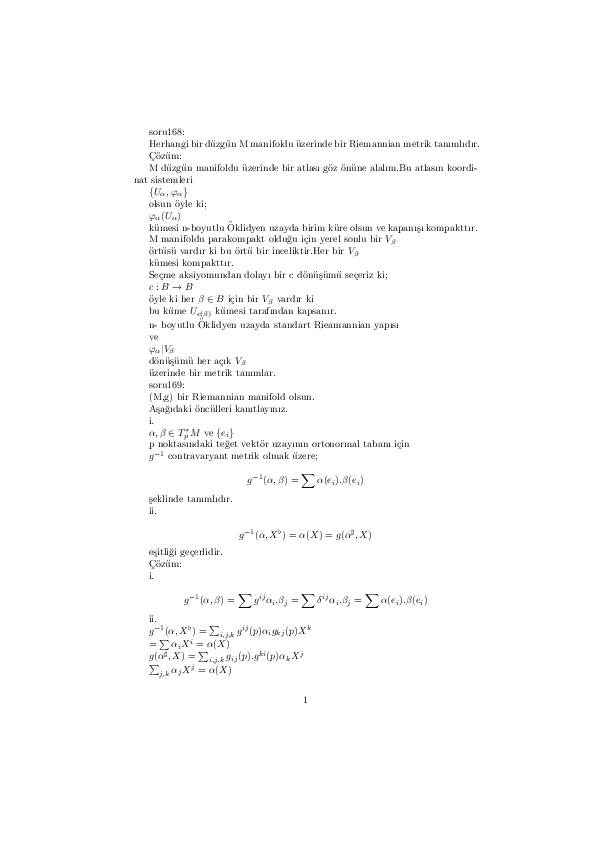 (PDF) Tensor analiz | Necip Erdoğan - Academia.edu