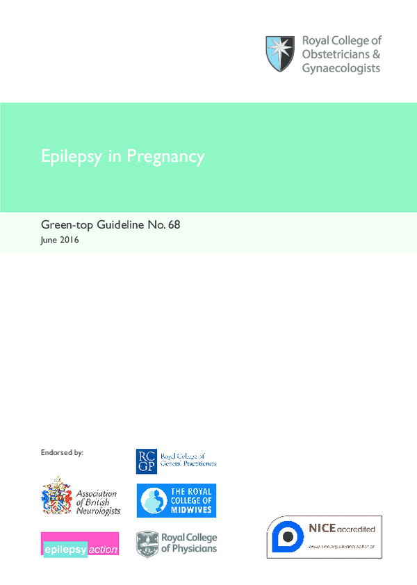 (PDF) Epilepsy in Pregnancy Green-top Guideline No. 68