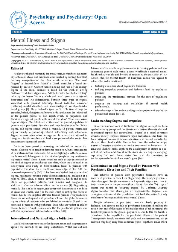 (PDF) Reinforcing Stigmatization: Coverage of Mental Illness in Spanish ...