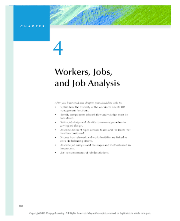 (PDF) Chapter 4 Workers Jobs and Job Analysis