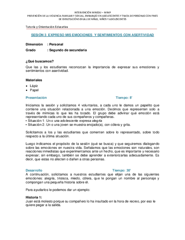 (PDF) SESION 3 EXPRESO MIS EMOCIONES Y SENTIMIENTOS CON ...