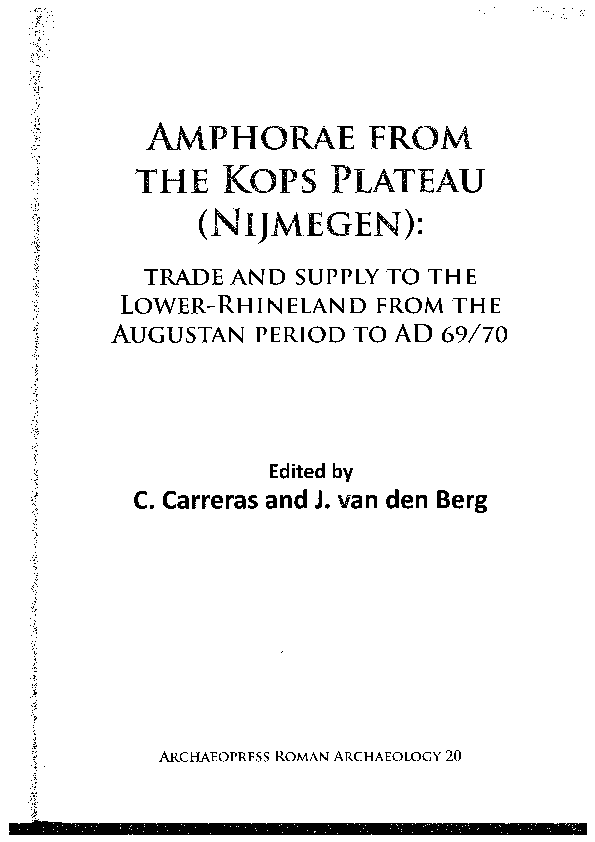 (PDF) A few North-African Amphorae from 1st Century Nijmegen