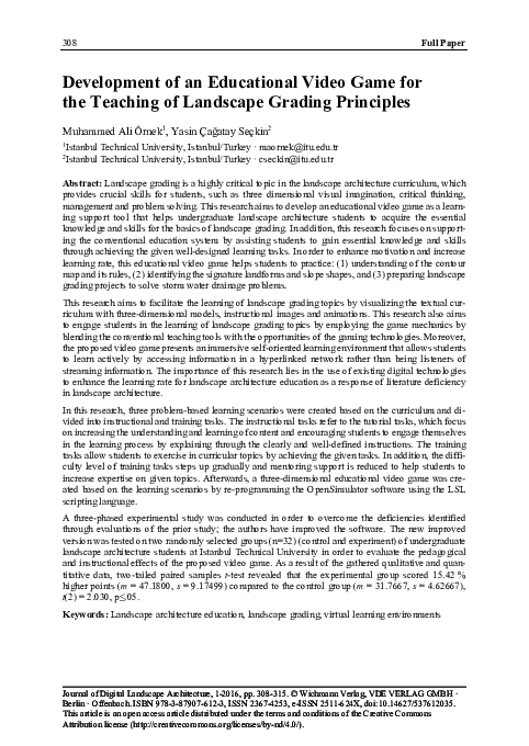 (PDF) Development of an Educational Video Game for the Teaching of ...