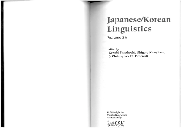 (PDF) Japanese-Northern Ryukyuan language contact