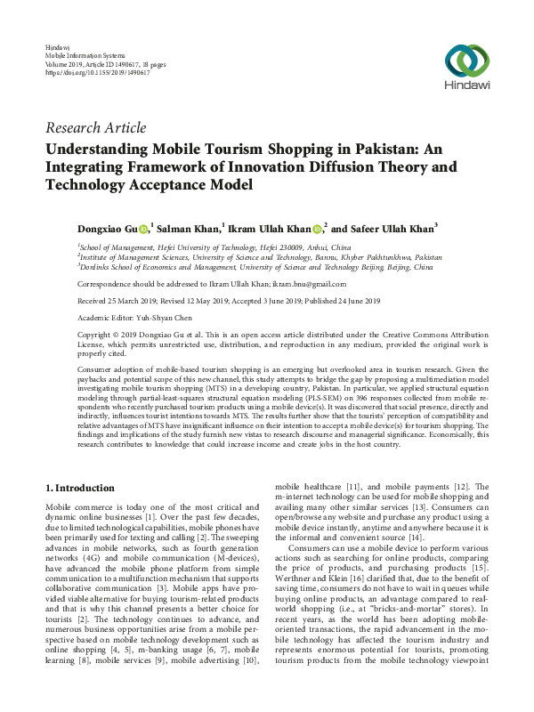 (PDF) Understanding Mobile Tourism Shopping in Pakistan: An Integrating ...