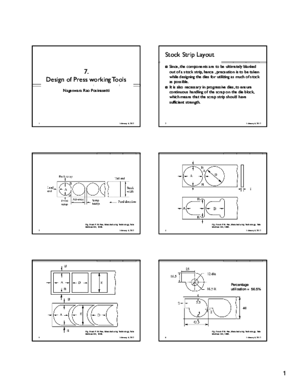 (PDF) 7. Design of Press working Tools