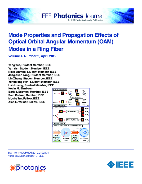 (PDF) Mode Properties and Propagation Effects of Optical Orbital Angular Momentum (OAM) Modes in ...