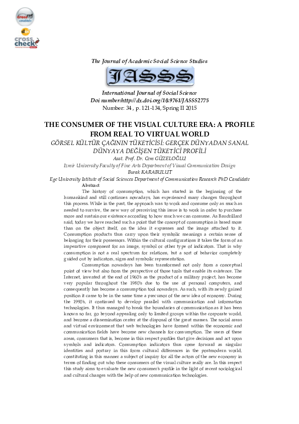 (PDF) THE CONSUMER OF THE VISUAL CULTURE ERA: A PROFILE FROM REAL TO ...