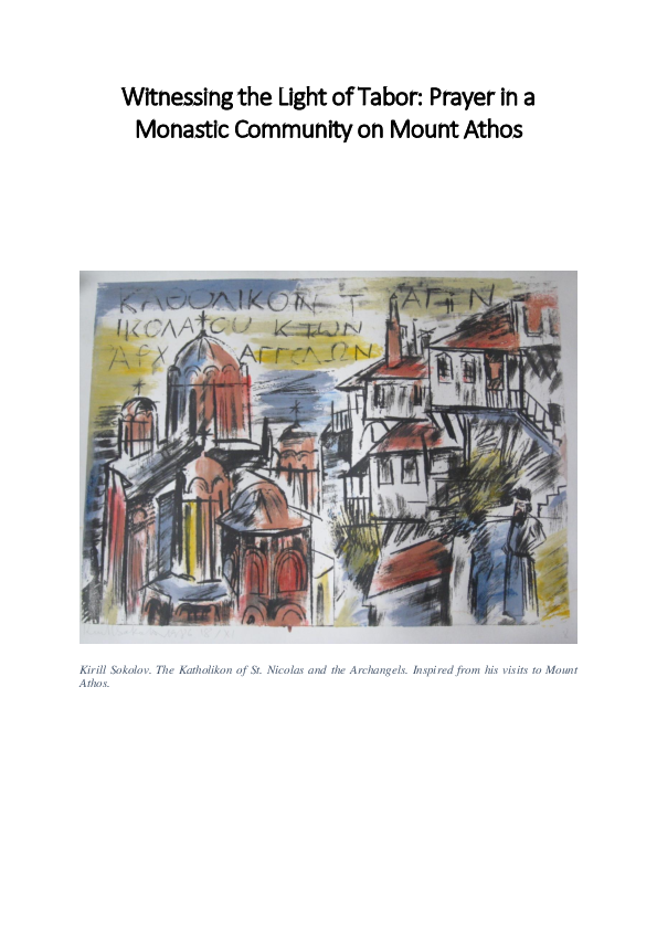 (PDF) Witnessing the Light of Tabor: Prayer in a Monastic Community on ...