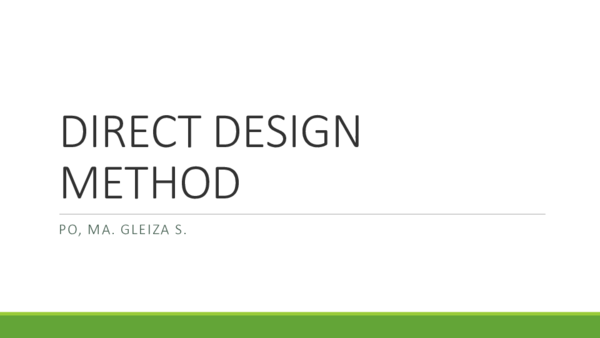 (PPT) DIRECT DESIGN METHOD