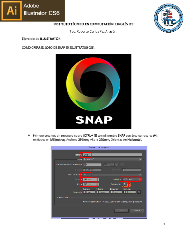 (DOC) LOGO DE SNAP EN ILLUSTRATOR CS