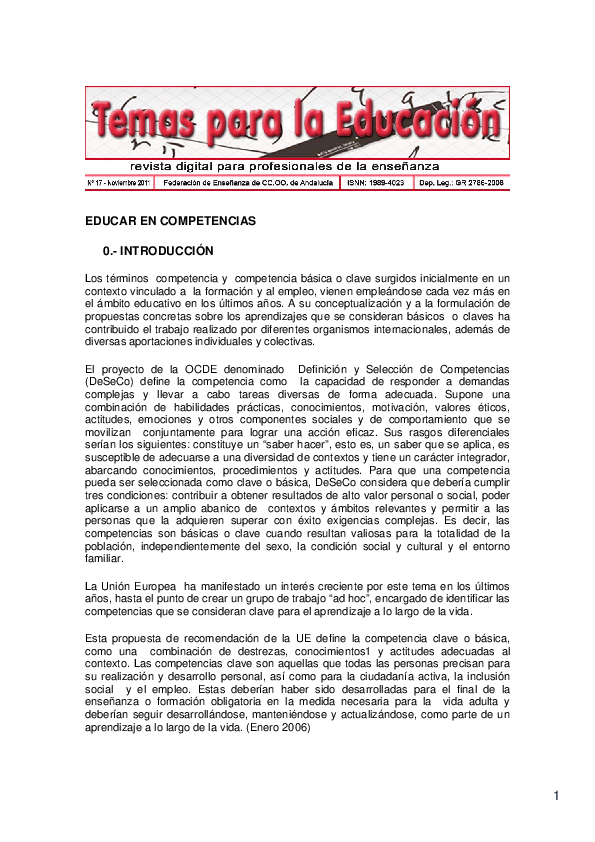 (PDF) EDUCAR EN COMPETENCIAS
