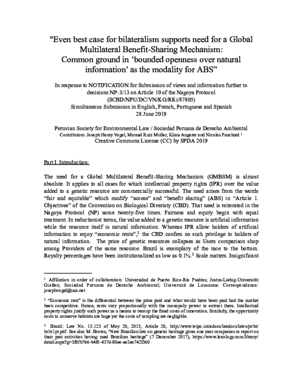 (PDF) Even best case for bilateralism supports need for a Global ...