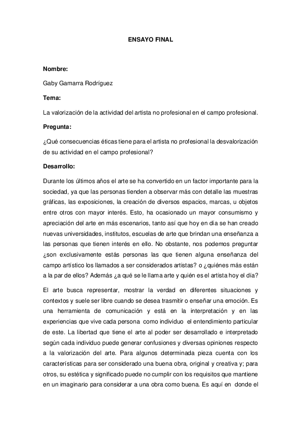 (DOC) Ensayo Final | Cristhian Beltran - Academia.edu
