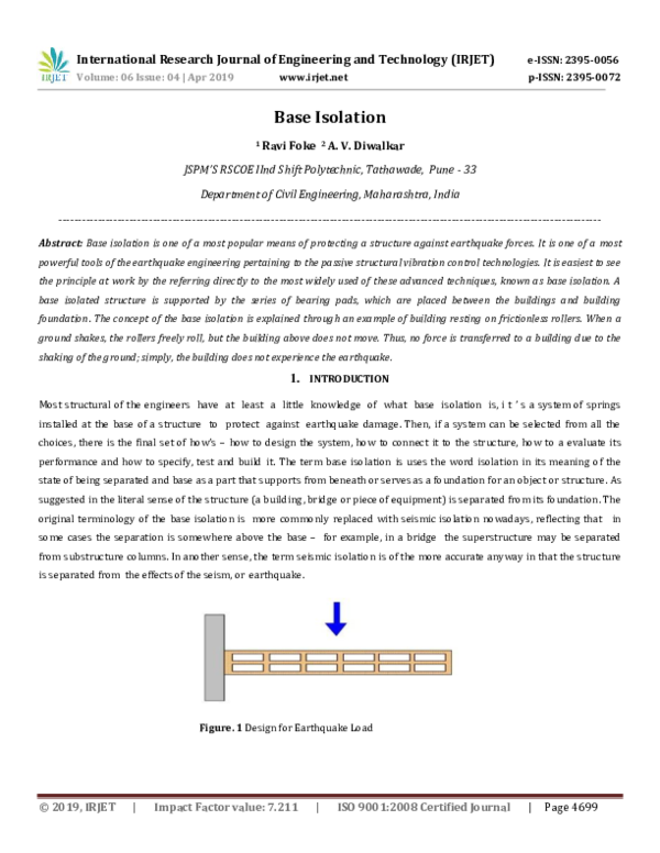 (PDF) Base Isolation