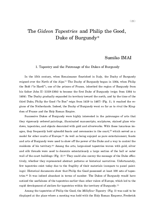 (PDF) The Gideon Tapestries and Philip the Good, Duke of Burgundy