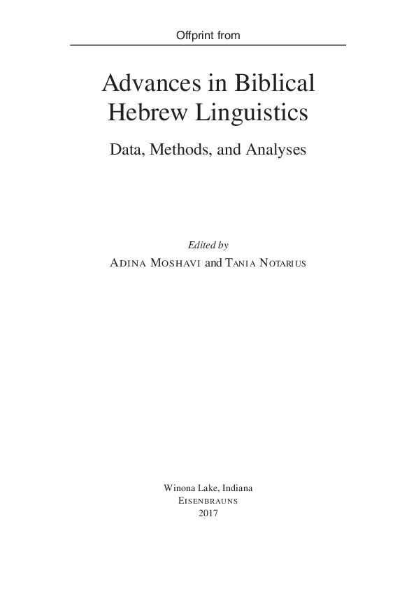 (PDF) Tsumura (2017) Verticality in Biblical Hebrew Parallelism