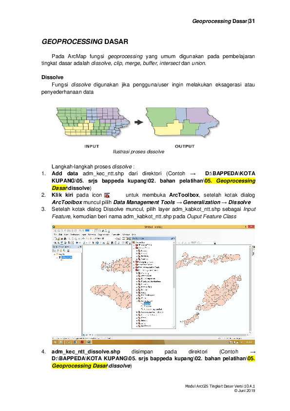 (PDF) Geoprocessing Dasar di ArcGIS