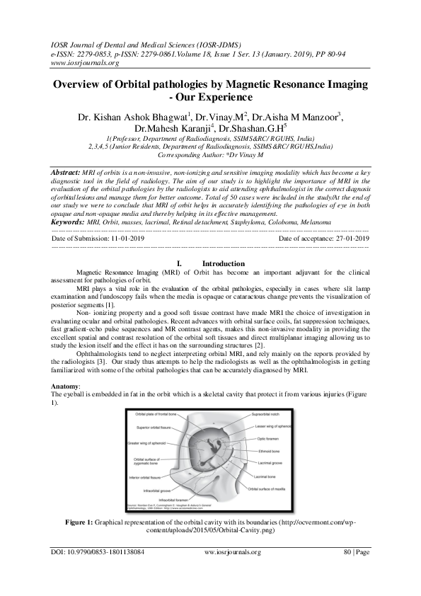 (PDF) Overview of Orbital pathologies by Magnetic Resonance Imaging ...