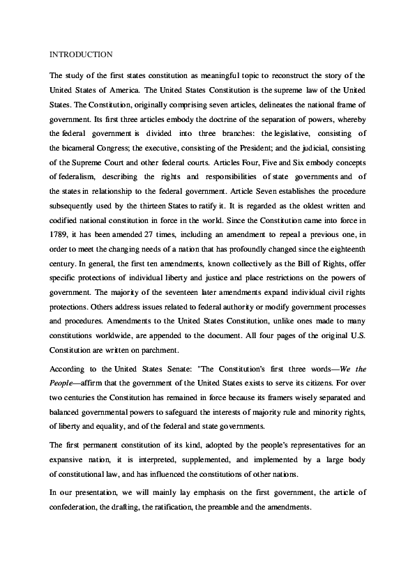 (PDF) US constitution History