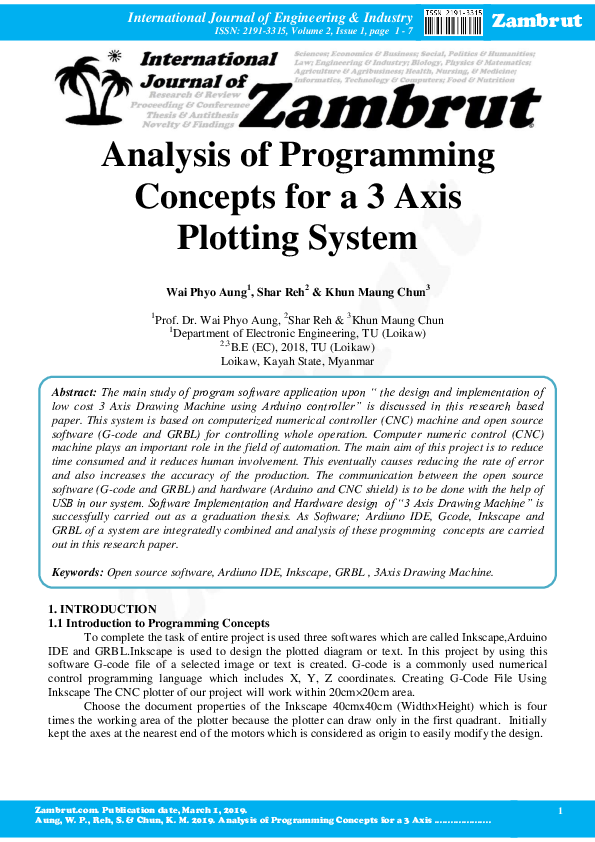 (PDF) Programming in 3D Plotting Machine