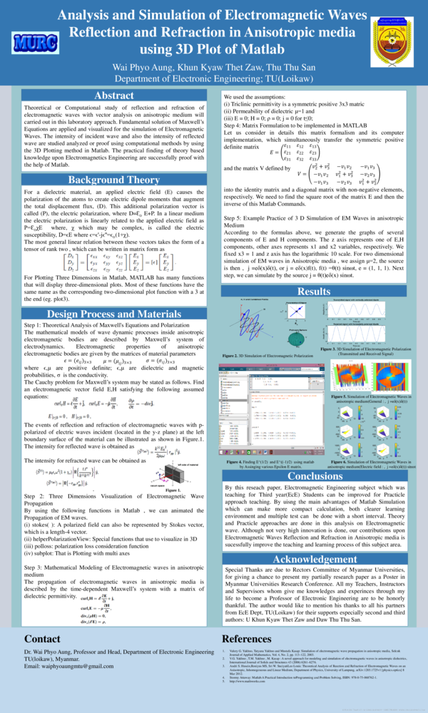 (PDF) Analysis and Simulation of Electromagnetic Waves Reflection and Refraction in Anisotropic ...