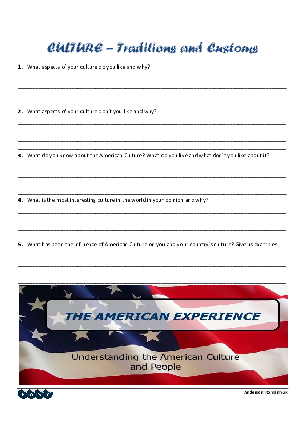 (PDF) CULTURE - Traditions and Customs