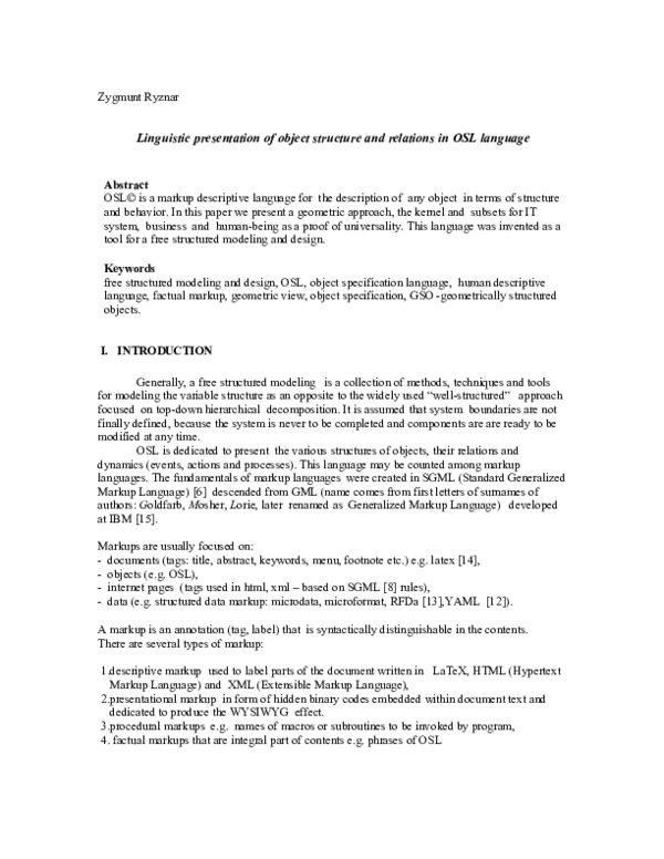 (PDF) OSL - Linguistic presentation of object structure and relations ...