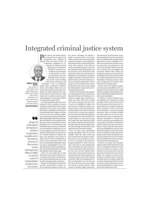 (PDF) Integrated Criminal Justice System