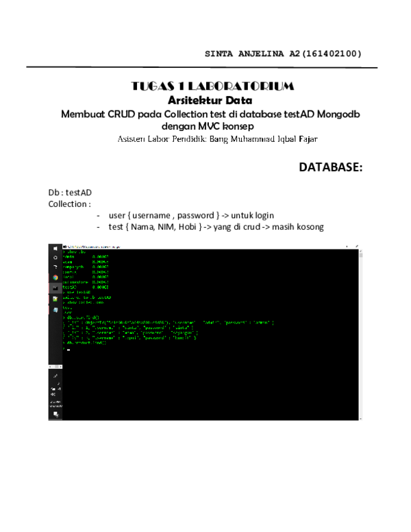 (PDF) Pembuatan CRUD dengan MongoDB