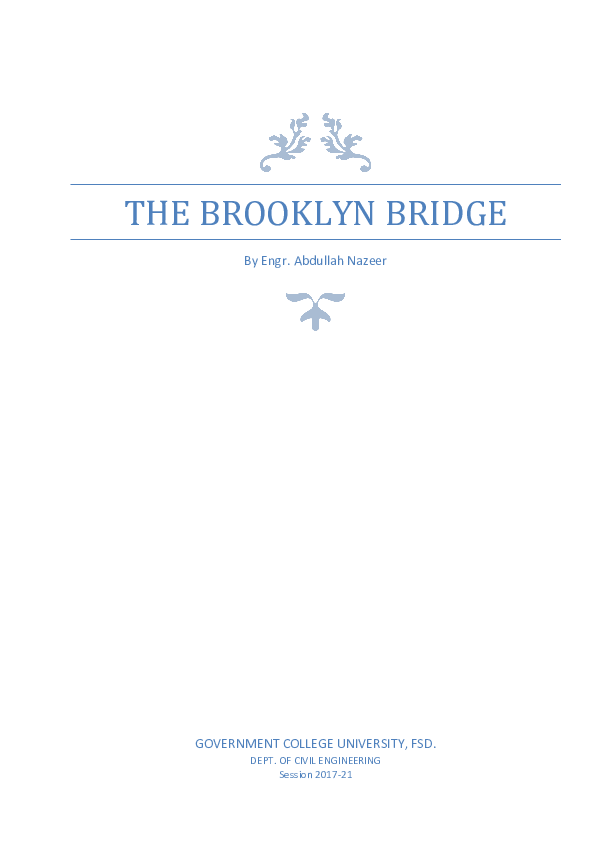 (PDF) Brooklyn Bridge