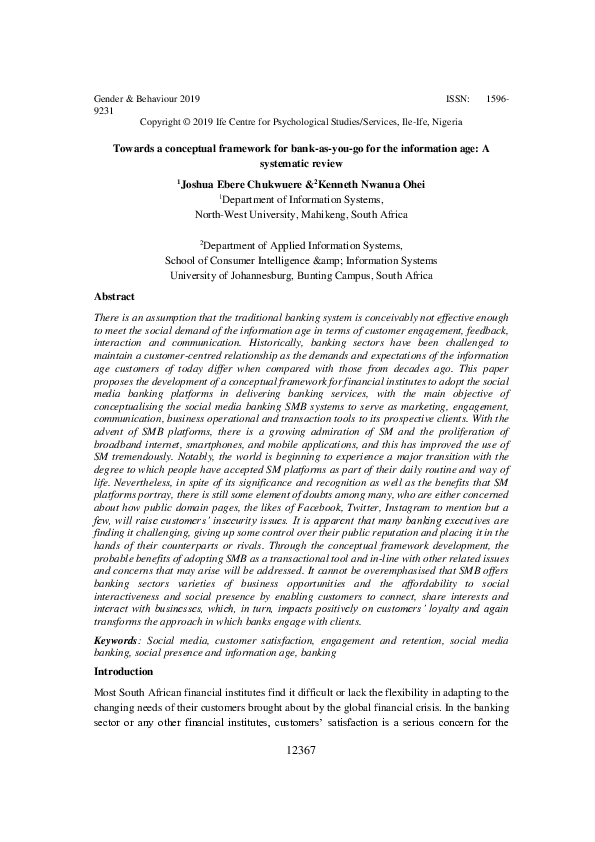 (PDF) Chukwuere & Ohei | Prof. Joshua Chukwuere - Academia.edu