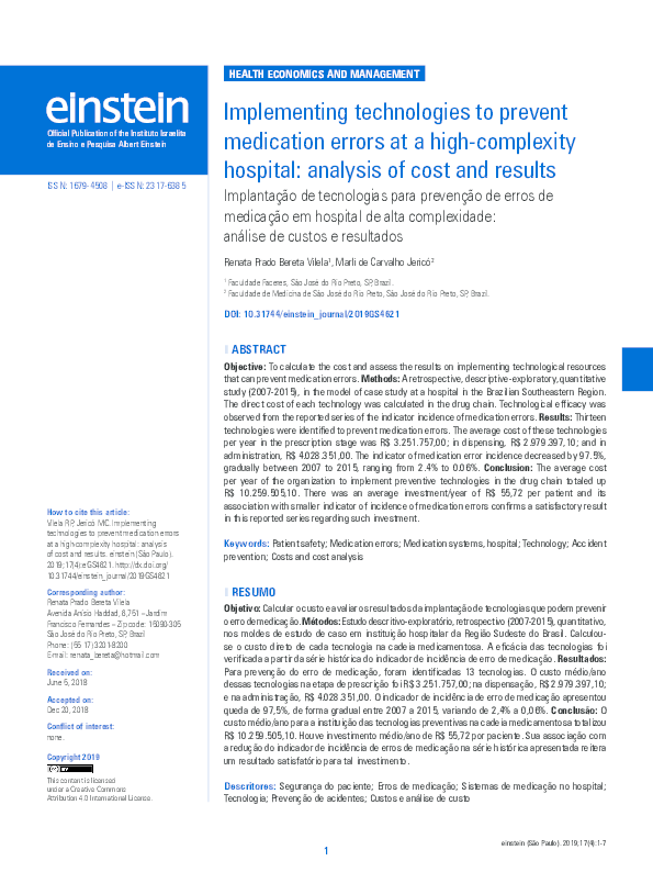 (PDF) Implementing technologies to prevent medication errors at a high-complexity hospital ...
