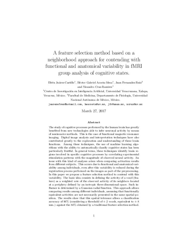 (PDF) A feature selection method based on a neighborhood approach for contending with functional ...