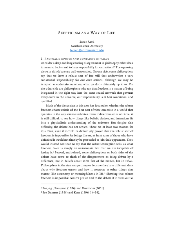(PDF) Skepticism as a Way of Life