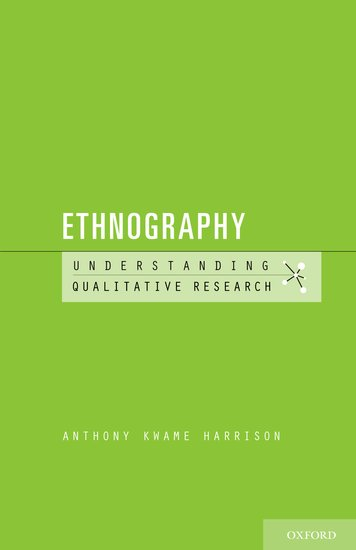 (PDF) Ethnography: Understanding Qualitative Research