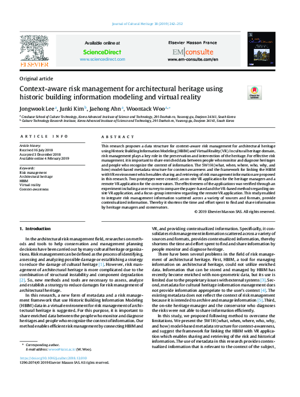 (PDF) Context-aware risk management for architectural heritage using historic building ...