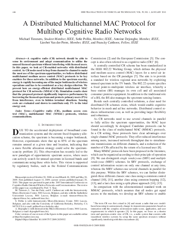 Pdf A Software Radio Implementation Of Centralized Mac Protocol For Cognitive Radio Networks