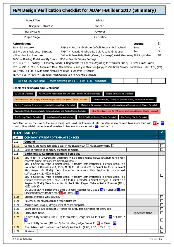 (PDF) Finite element method design verification checklist for ADAPT-Builder and Adapt Floor Pro ...