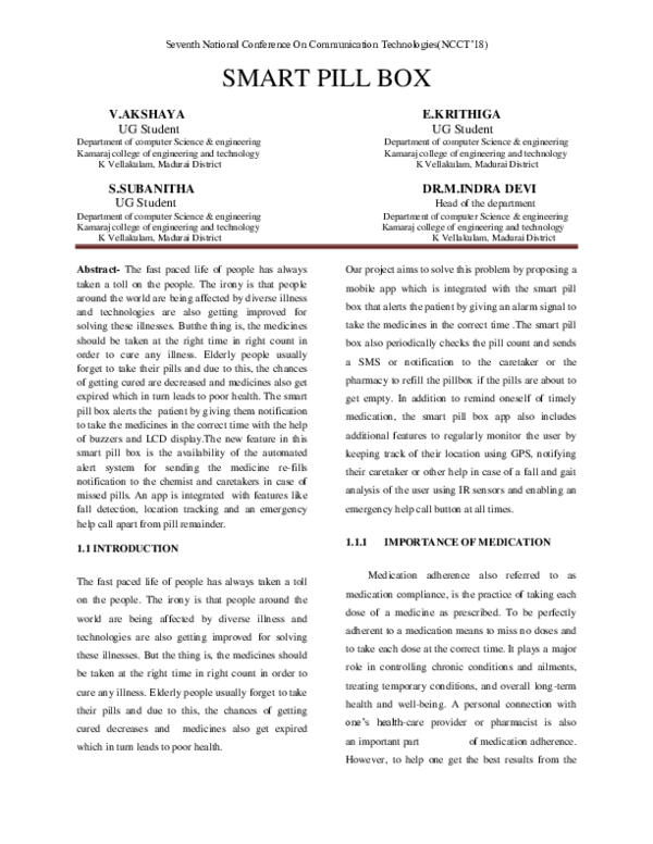 (PDF) SMART PILL BOX