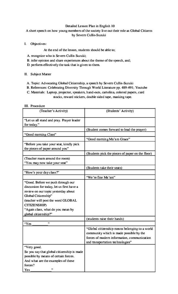 (DOC) Edited Detailed Lesson Plan on English (Final Demo)