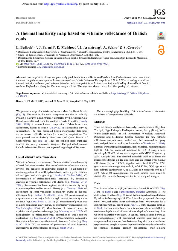(PDF) A thermal maturity map based on vitrinite reflectance of British ...