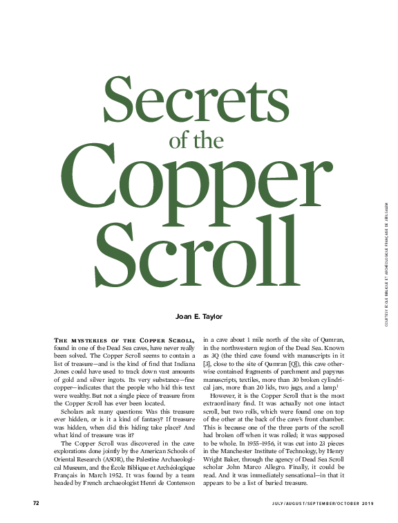 (PDF) Secrets of the Copper Scroll