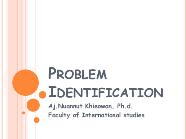 (PDF) PROBLEM IDENTIFICATION