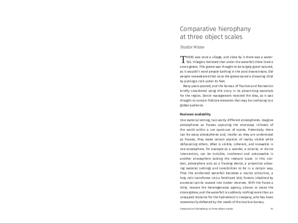 (PDF) Comparative hierophany at three object scales