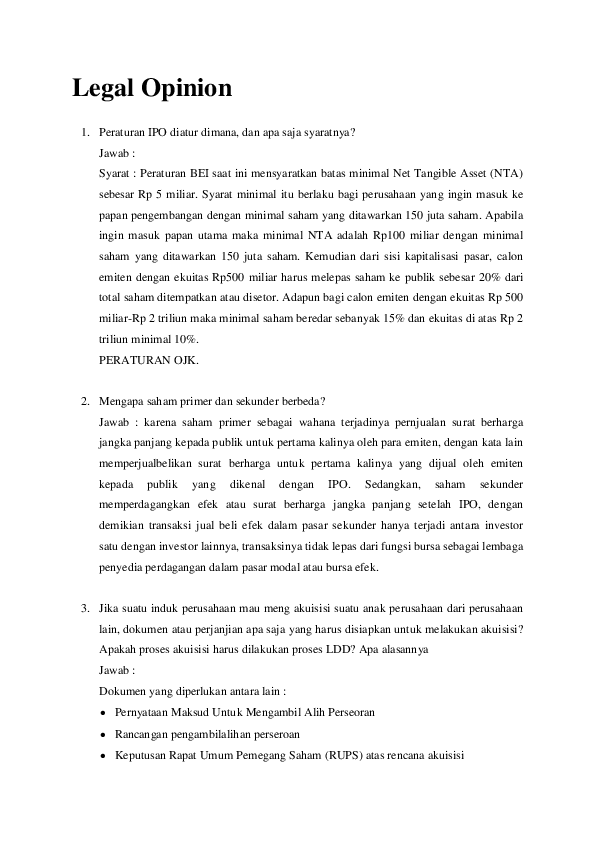 (DOC) Legal Opinion
