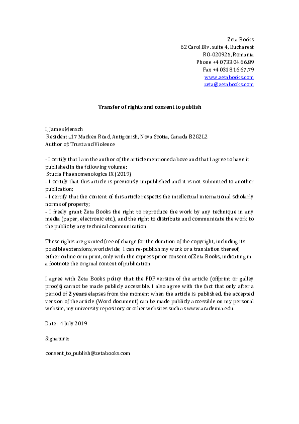 (DOC) Trust and Violence | James Mensch - Academia.edu