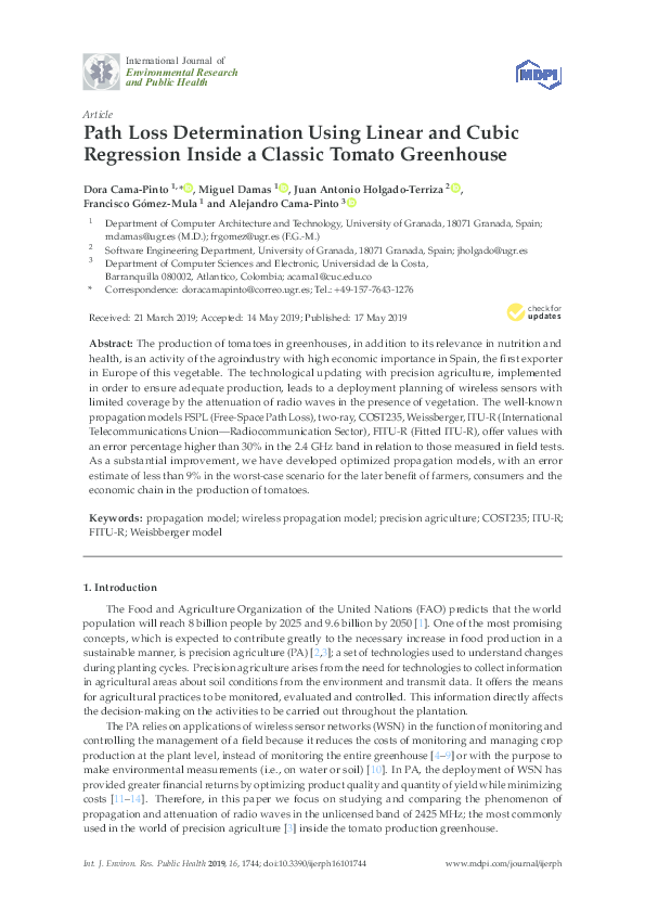 (PDF) Path Loss Determination Using Linear and Cubic Regression Inside ...